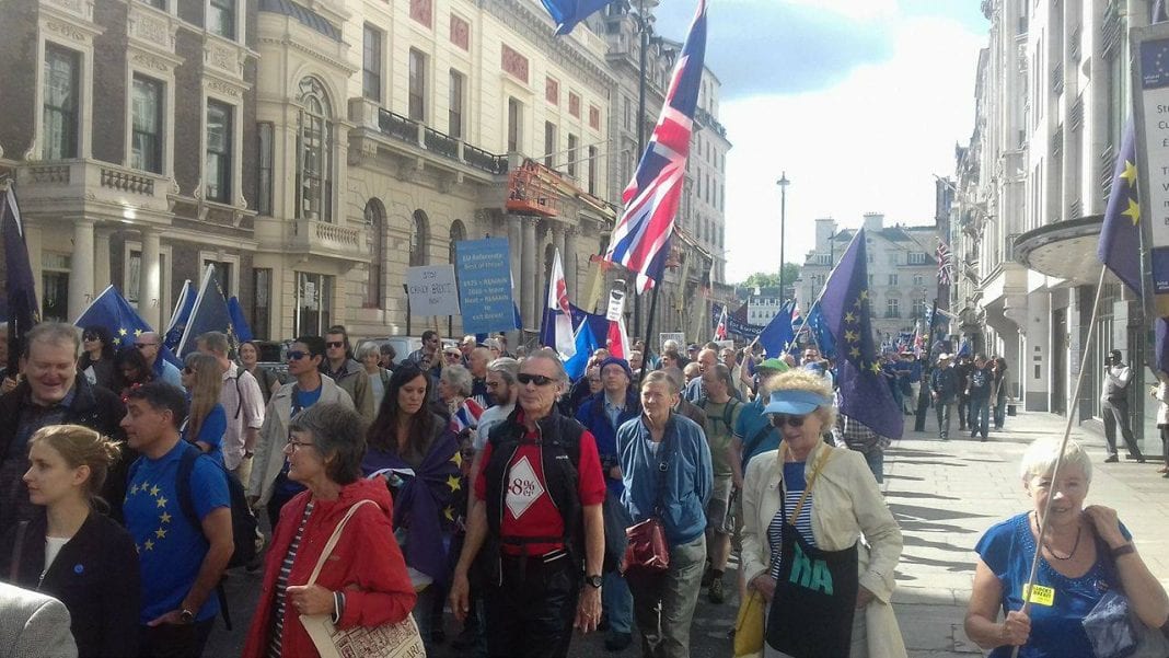 Thousands of pro-EU protesters march in London anti-Brexit rally ...