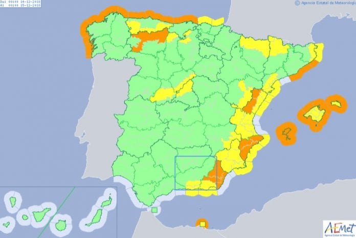 ORANGE ALERT: Balearics and Andalucia on standby for strong winds and ...