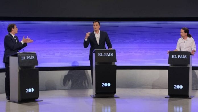Political leaders set for TV debate ahead of Spain's election - Olive ...