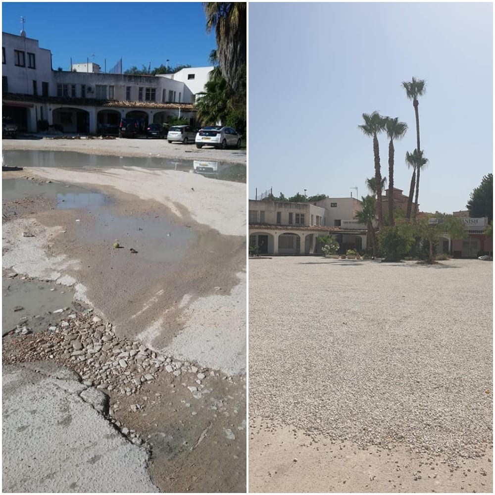 Javea Park Car Park resurfaced following '30 years' of neglect ...