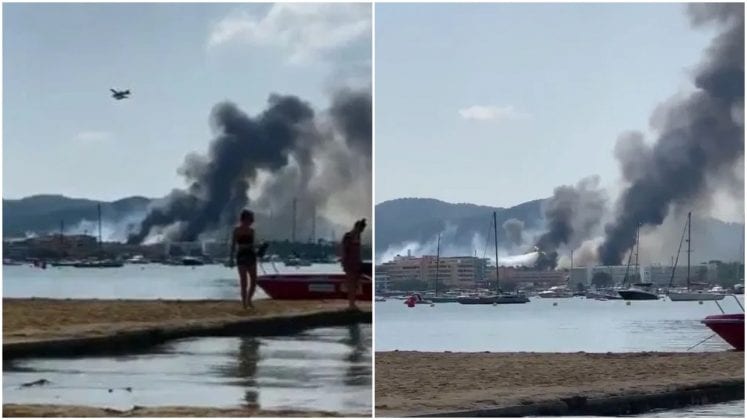 WATCH: Huge fire breaks out at harbour in Spain's Ibiza as reports ...
