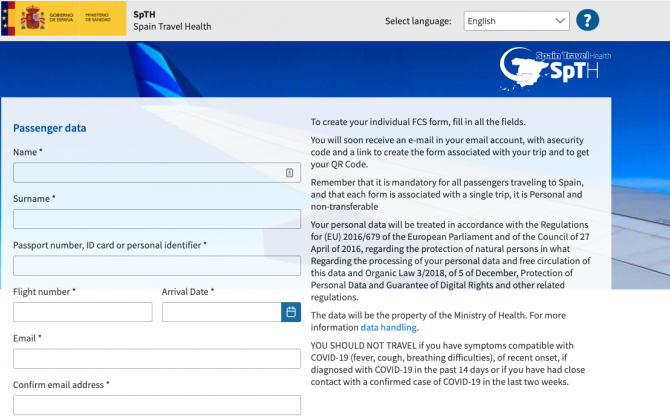 Passengers travelling to Spain will not need to fill out the Covid-19 ...