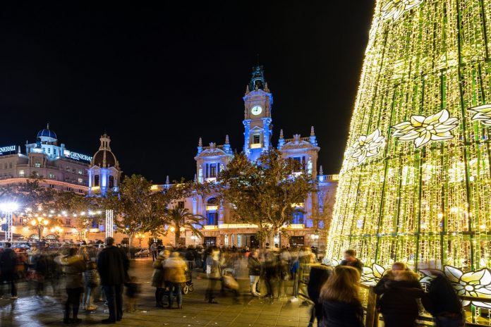 Spain's Valencia gets into seasonal spirit with Christmas light switch ...