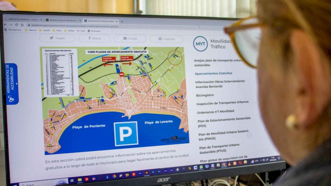 Visitors to Spain's Benidorm can go online to locate free car parking ...