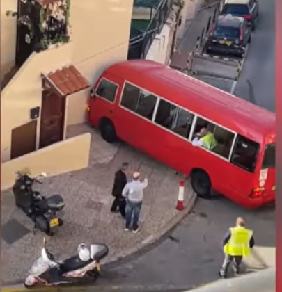 WACKY MOMENT: Driverless bus careens into wall on one of Gibraltar's ...