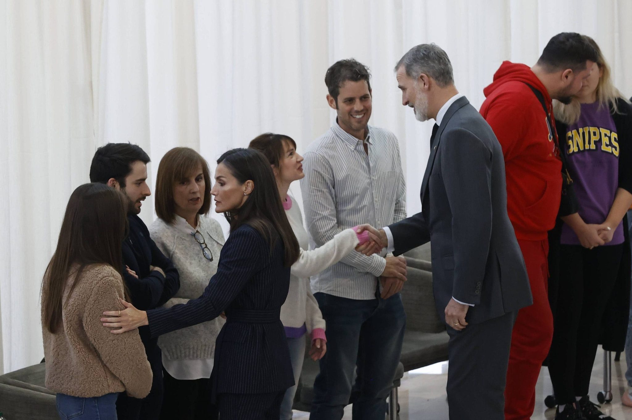 King Felipe and Queen Letizia of Spain meet victims of the deadly ...