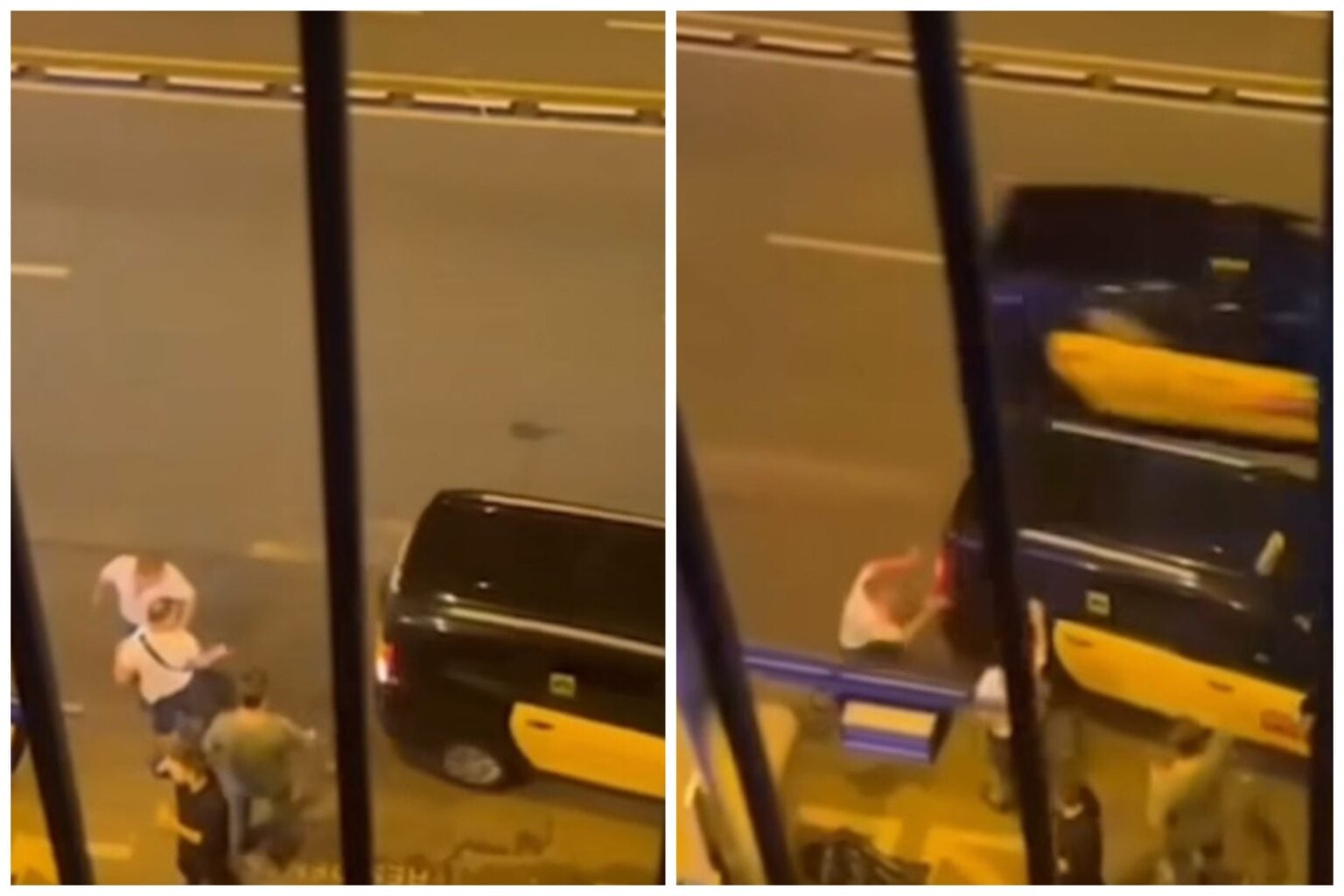 WATCH: Shocking moment taxi driver reverses into tourists in Spain's ...