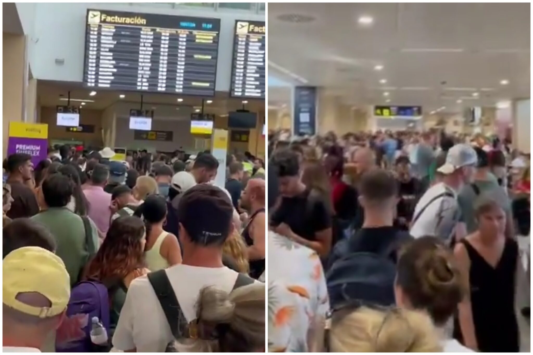 Travel chaos in Spain: At least 105 flights are cancelled as tourists report hours-long delays ...