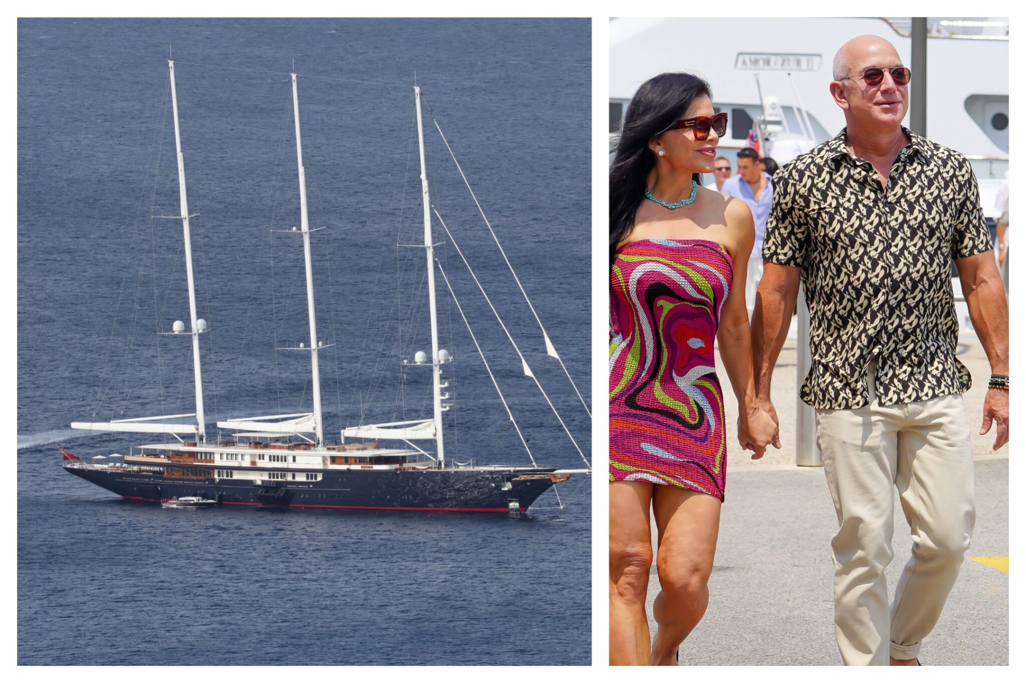 Billionaire Jeff Bezos rides out storms battering Spain’s Balearic ...