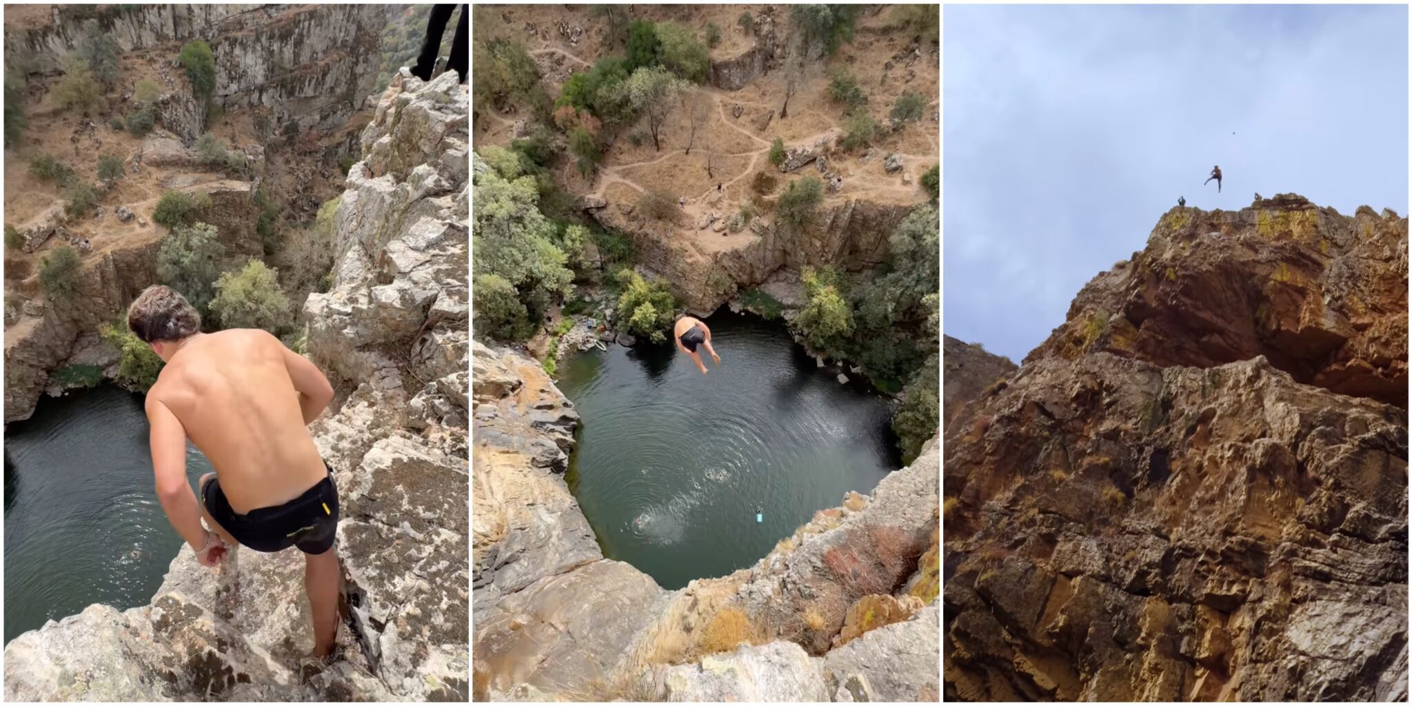 Watch: Hair-raising moment French diver jumps off 44-metre cliff in ...