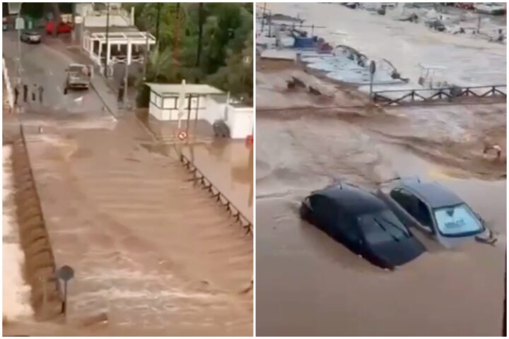 Watch: Dramatic flooding in Mallorca as cars are submerged in water and ...