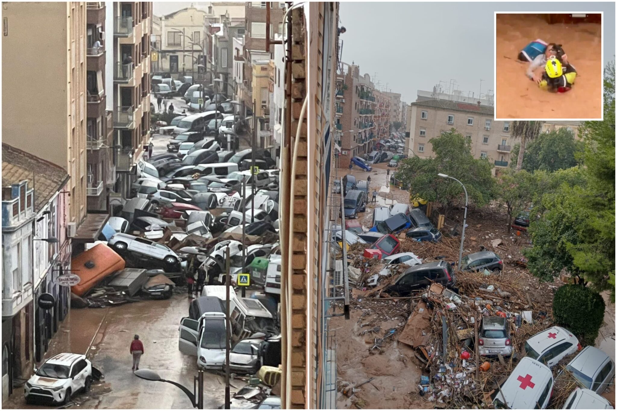 Pictured: Spain's Valencia resembles a war zone after historic floods ...