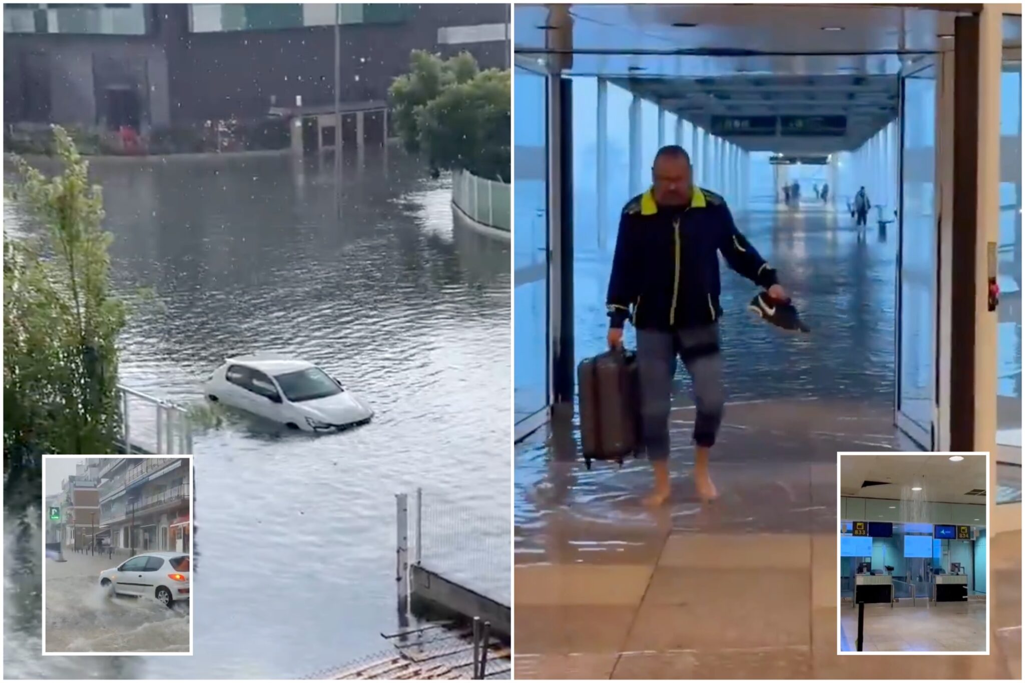 Watch: Floods spark travel chaos in Barcelona as flights and trains are ...