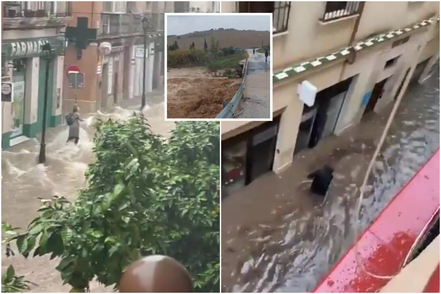Watch: Major river bursts its banks in Malaga as cars are submerged and ...