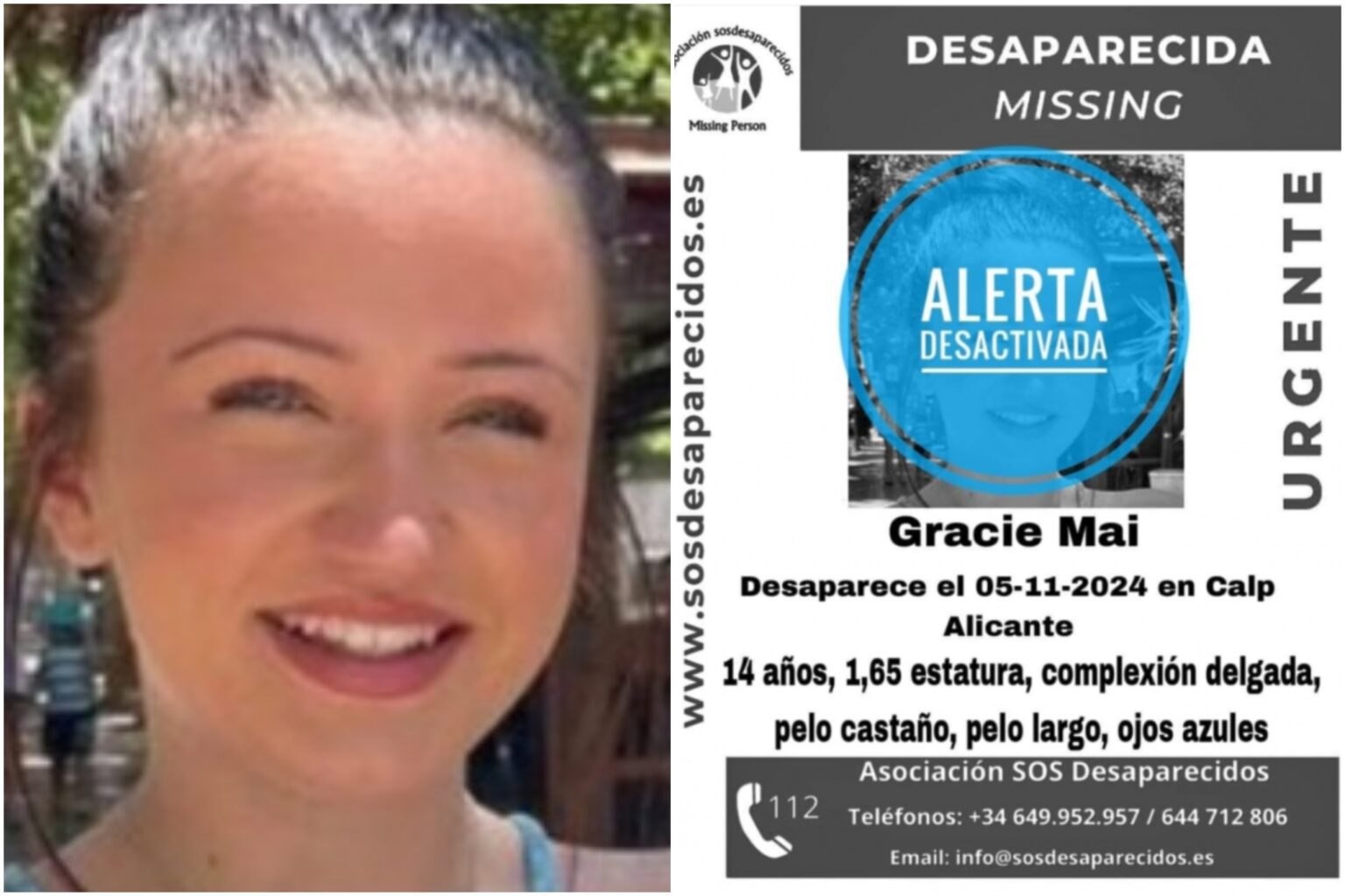 Missing teen Gracie is found after disappearing from near Spain's ...