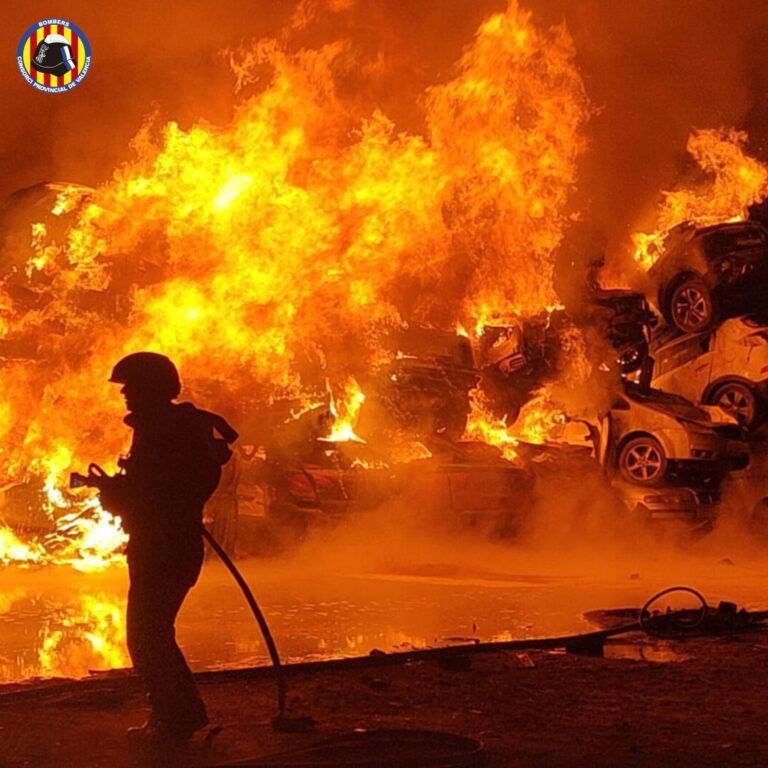 IN PICS: Graveyard for flood-destroyed vehicles in Valencia catches ...