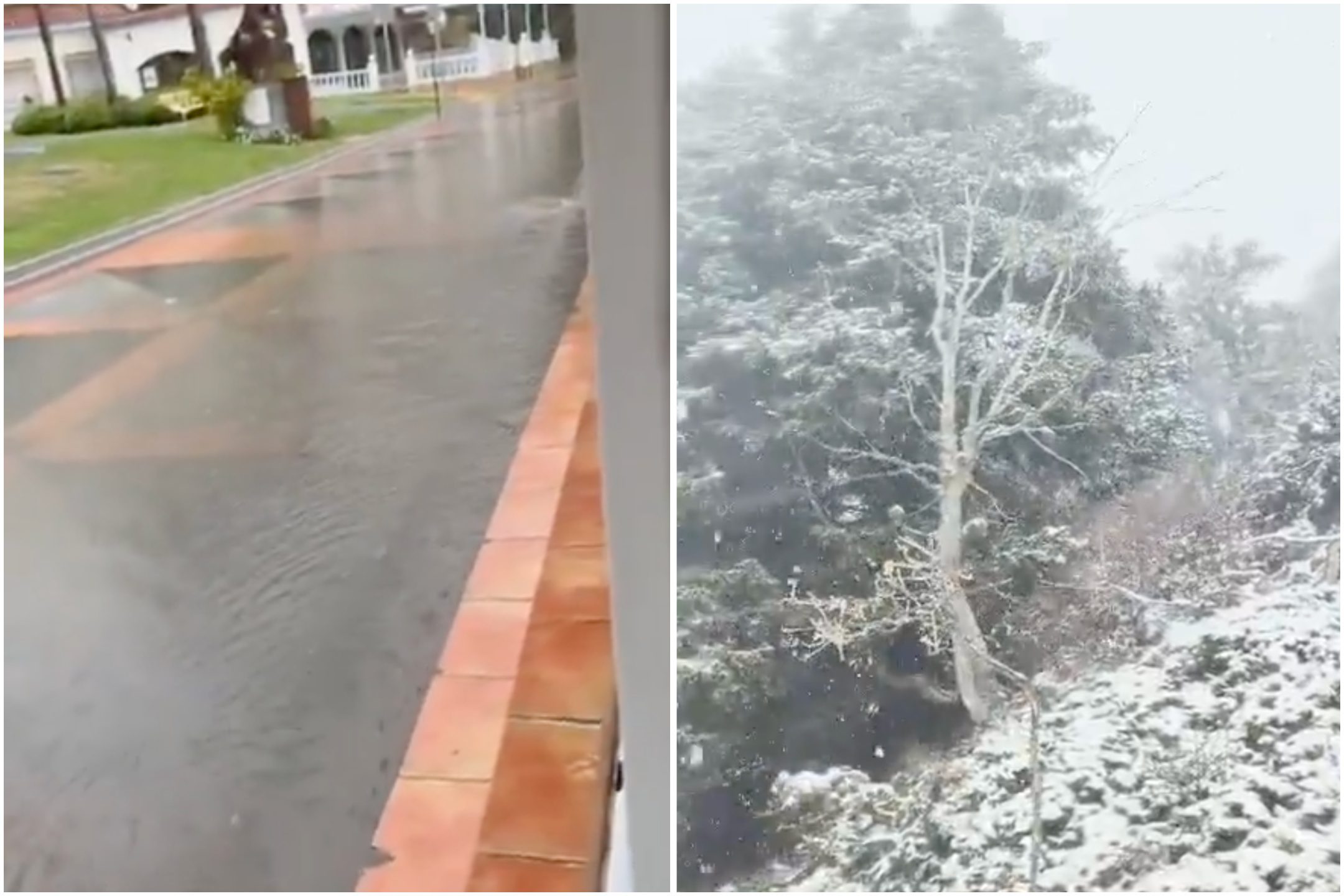 Watch: Snow blankets Malaga while heavy rain floods the Costa del Sol ...