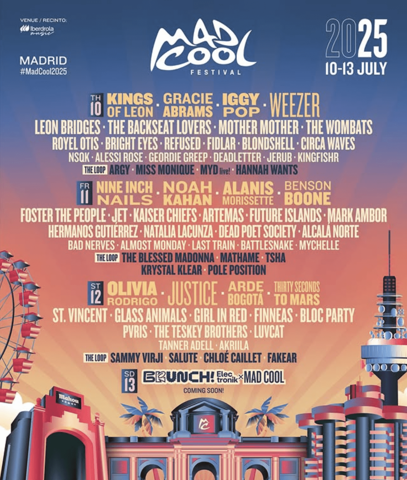 Mad Cool 2025: Olivia Rodrigo and Kings of Leon to headline Madrid ...