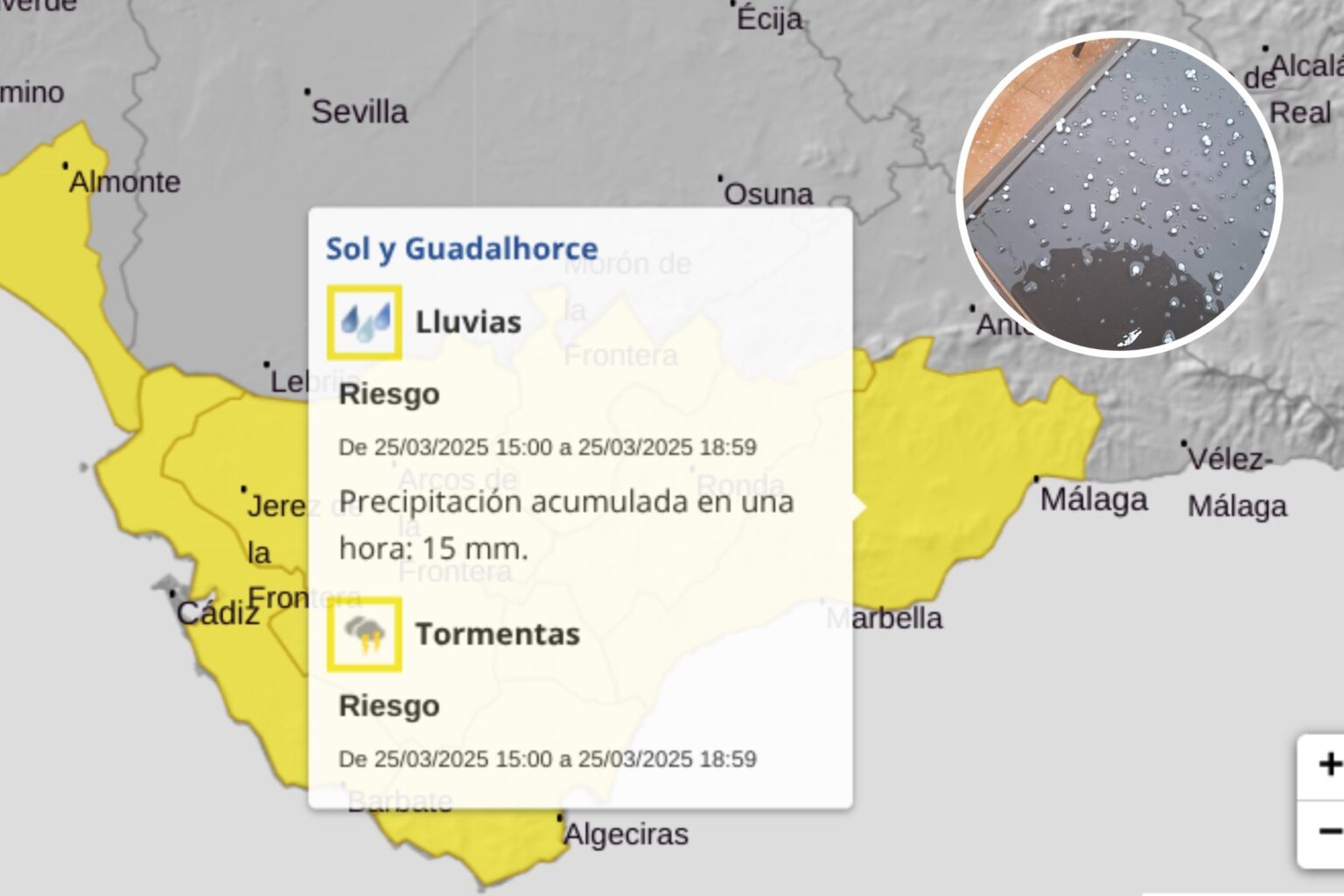 Spain extends weather alert to the Costa del Sol as hail and storms ...