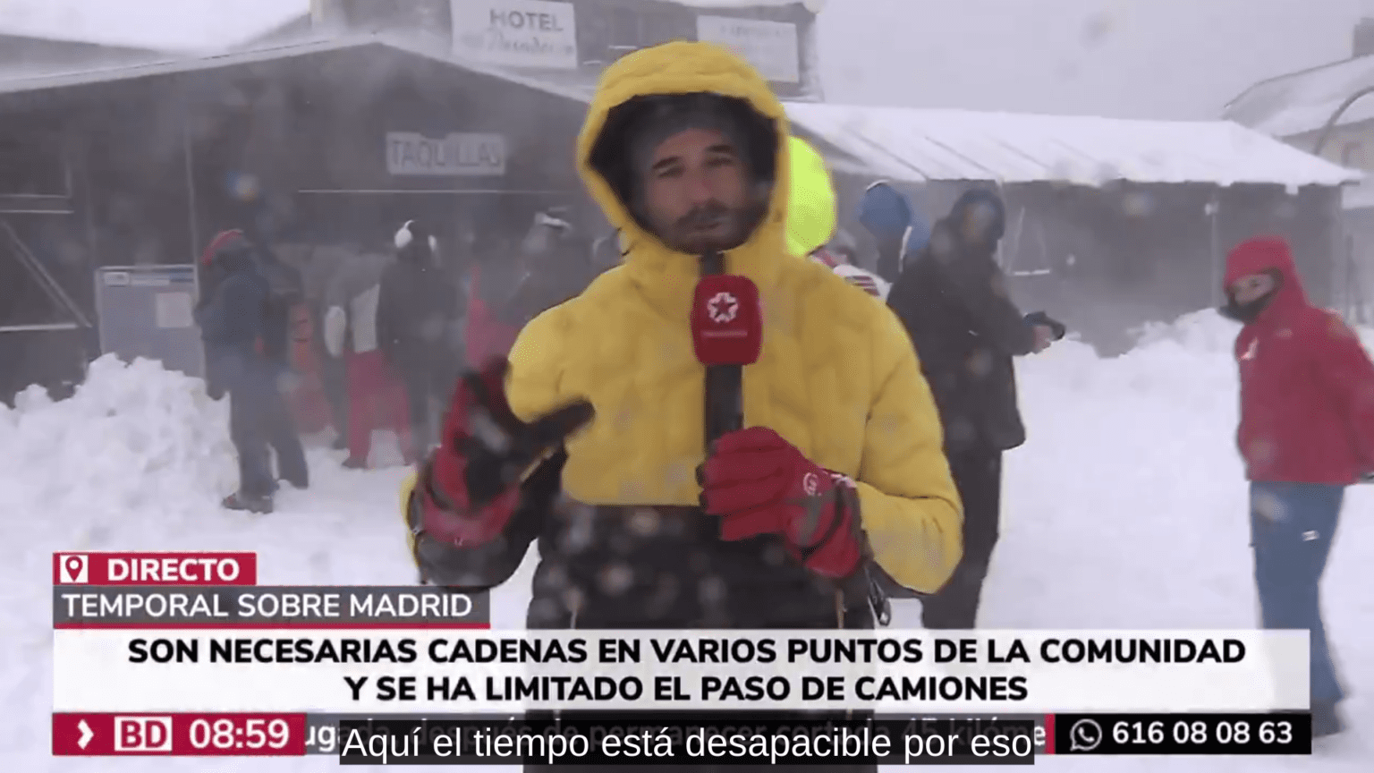 Watch: Snow chaos in Spain as two hikers are rescued from blizzard and ...