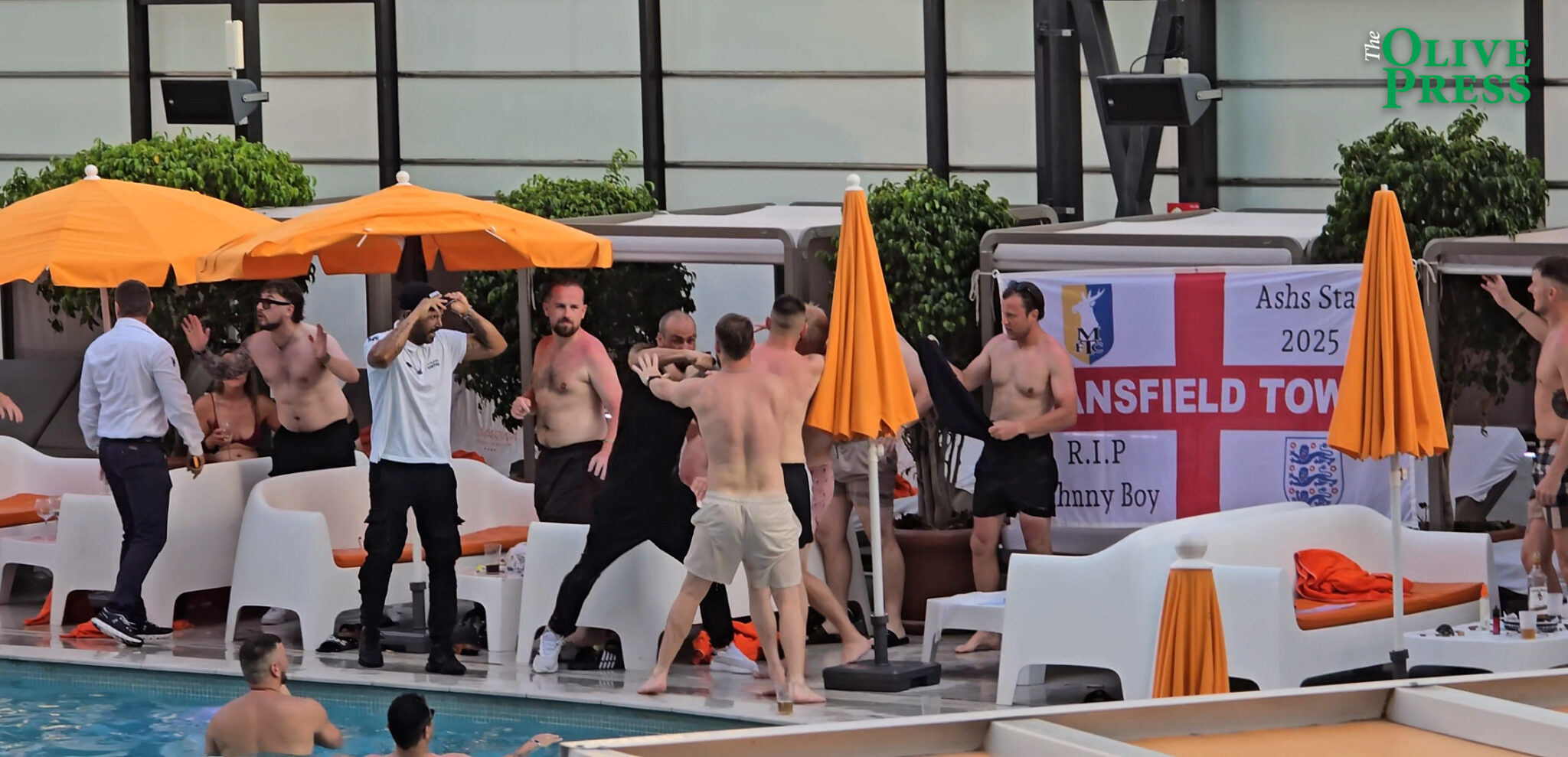 WATCH: Poolside brawl breaks out between Benidorm stag party and ...