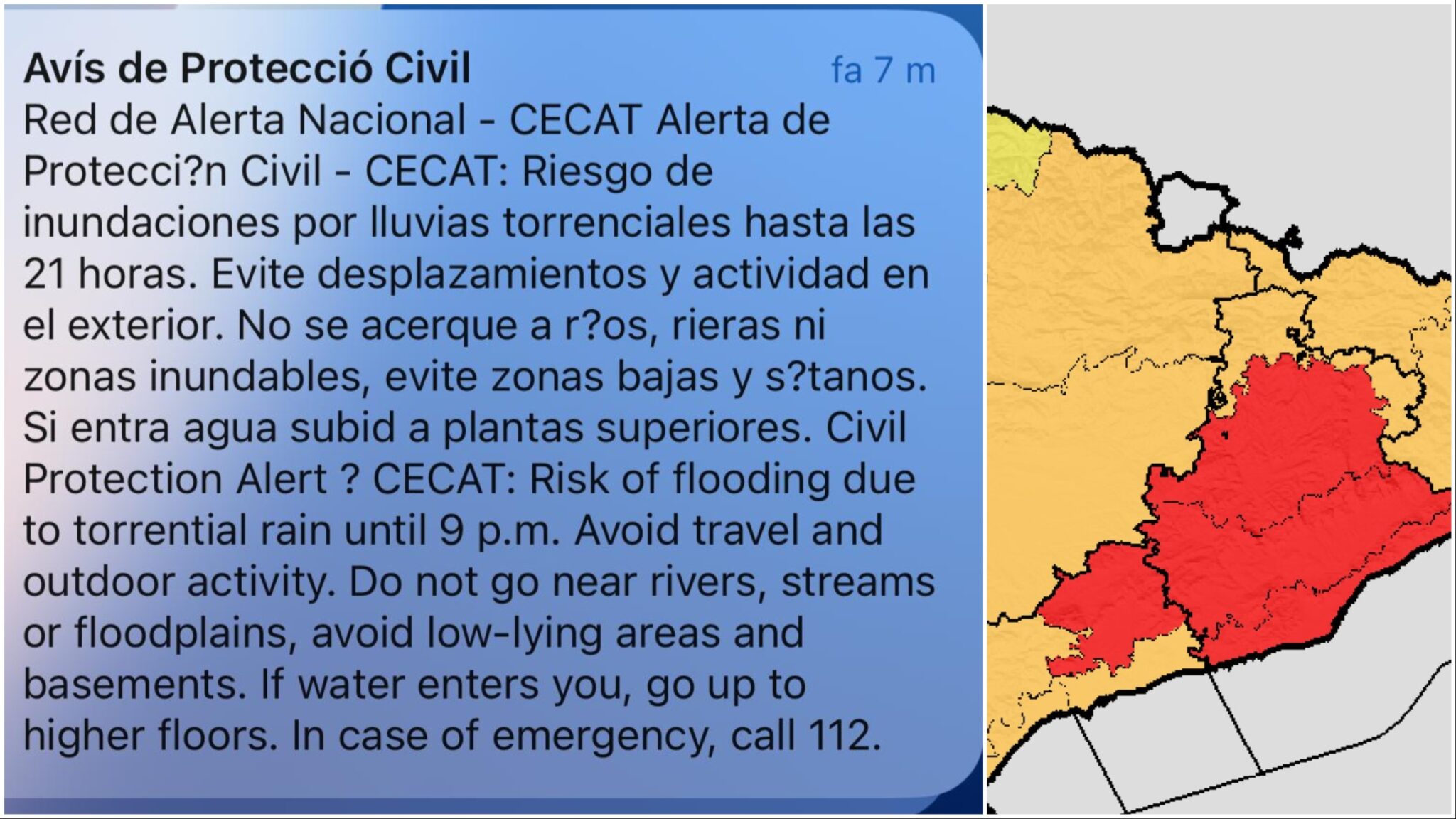 Red weather warning in Spain’s Catalunya: Emergency phone alert issued ...