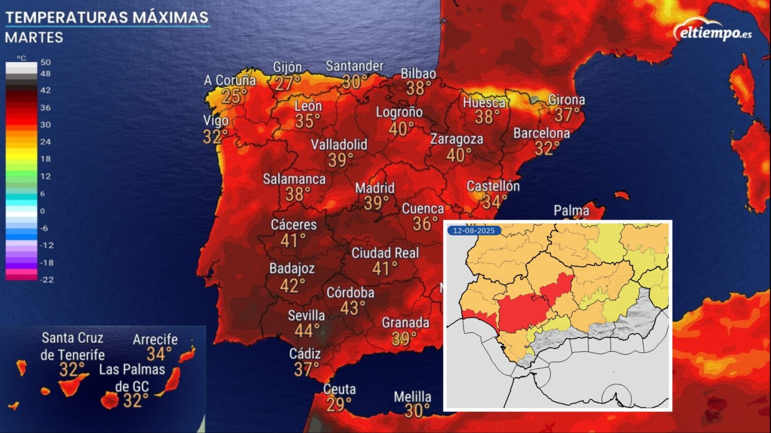 Andalucia hit by highest RED ALERT weather warning TODAY: Temperatures ...