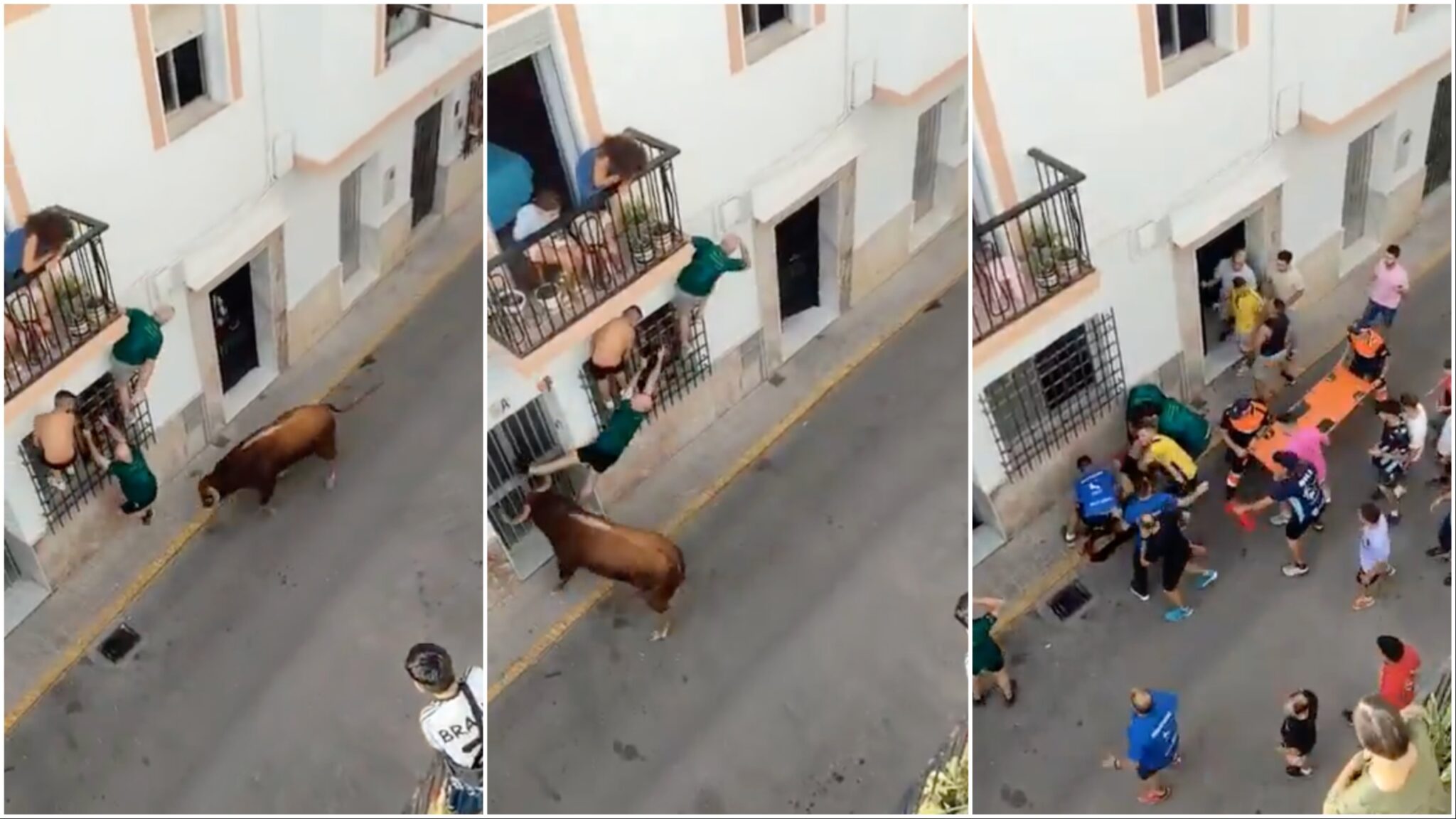 Man gored to death trying to climb to safety during bull run in Cadiz