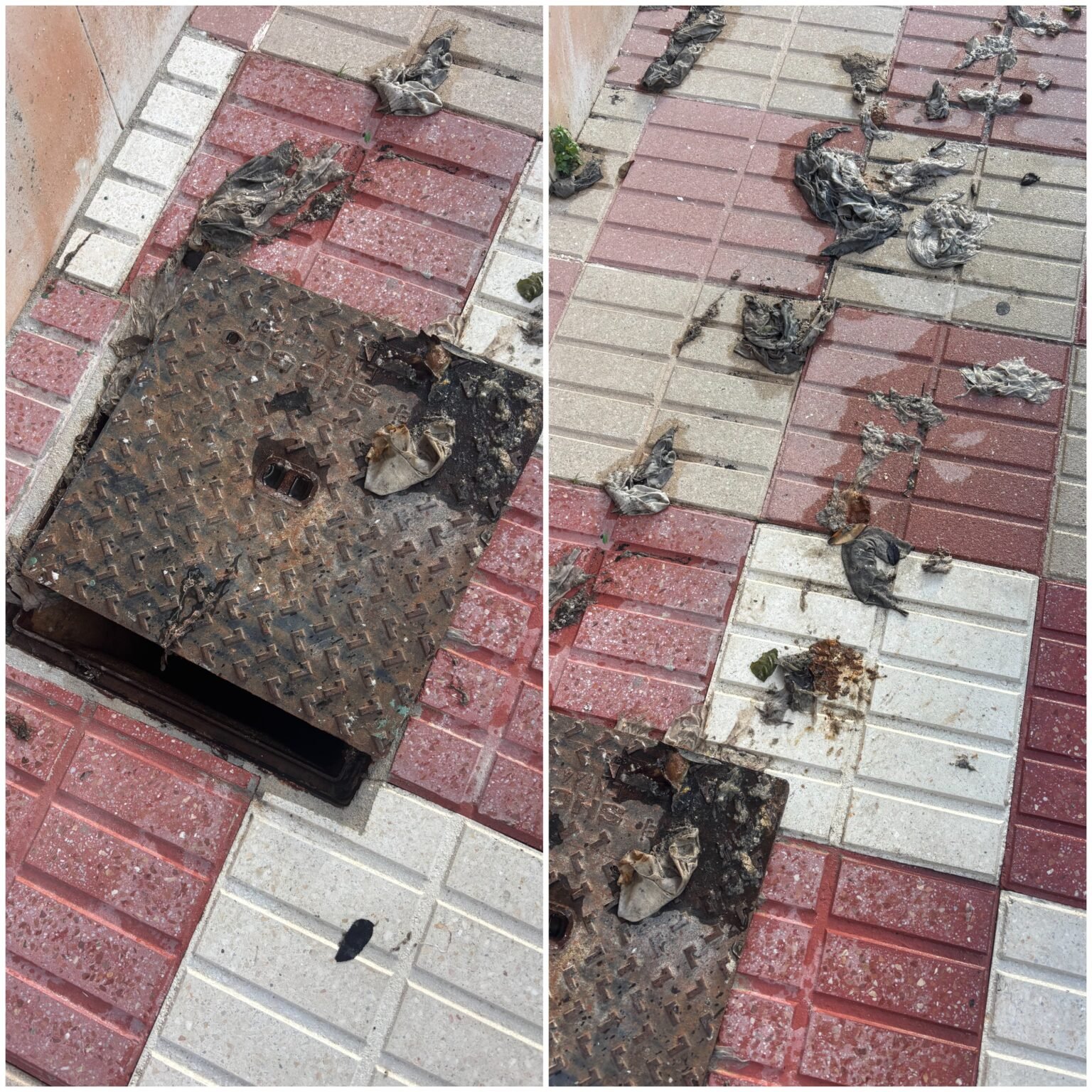 Expats outraged as heavy rain forces human waste onto street