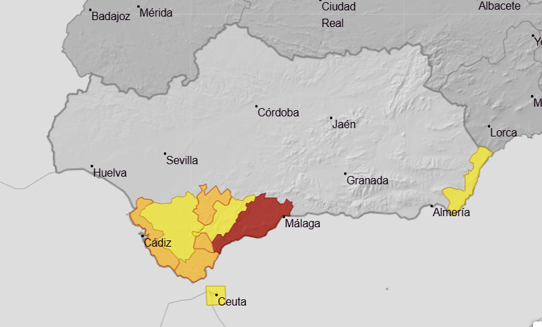 Red weather alert issued for the Costa del Sol: Caution urged with ...