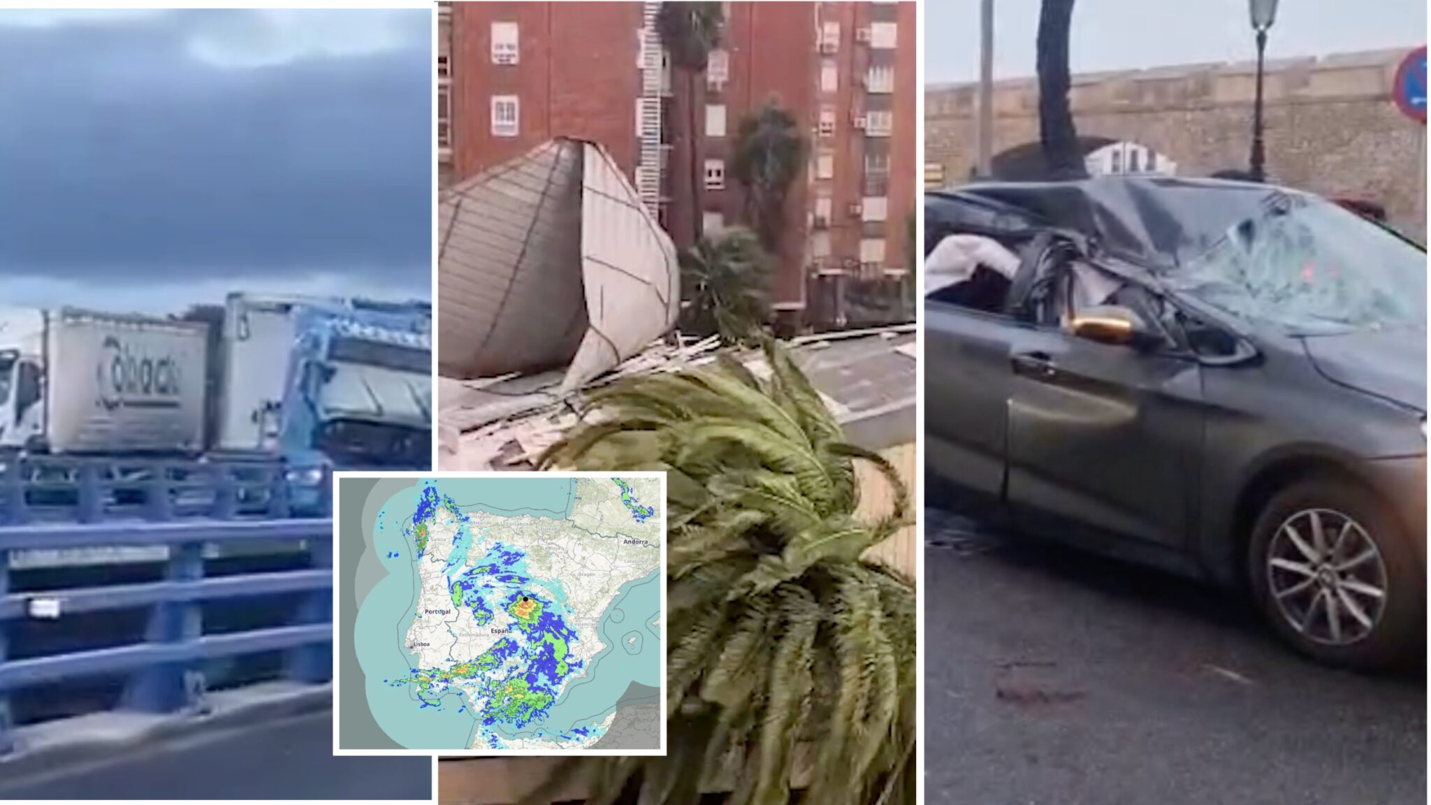 Weather chaos in Spain as Storm Kristin blows in