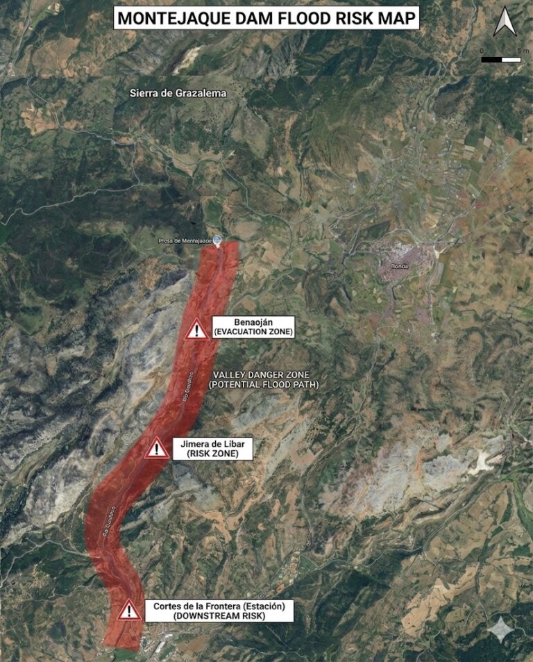 Malaga's Montejaque dam is just 26cm from overflowing