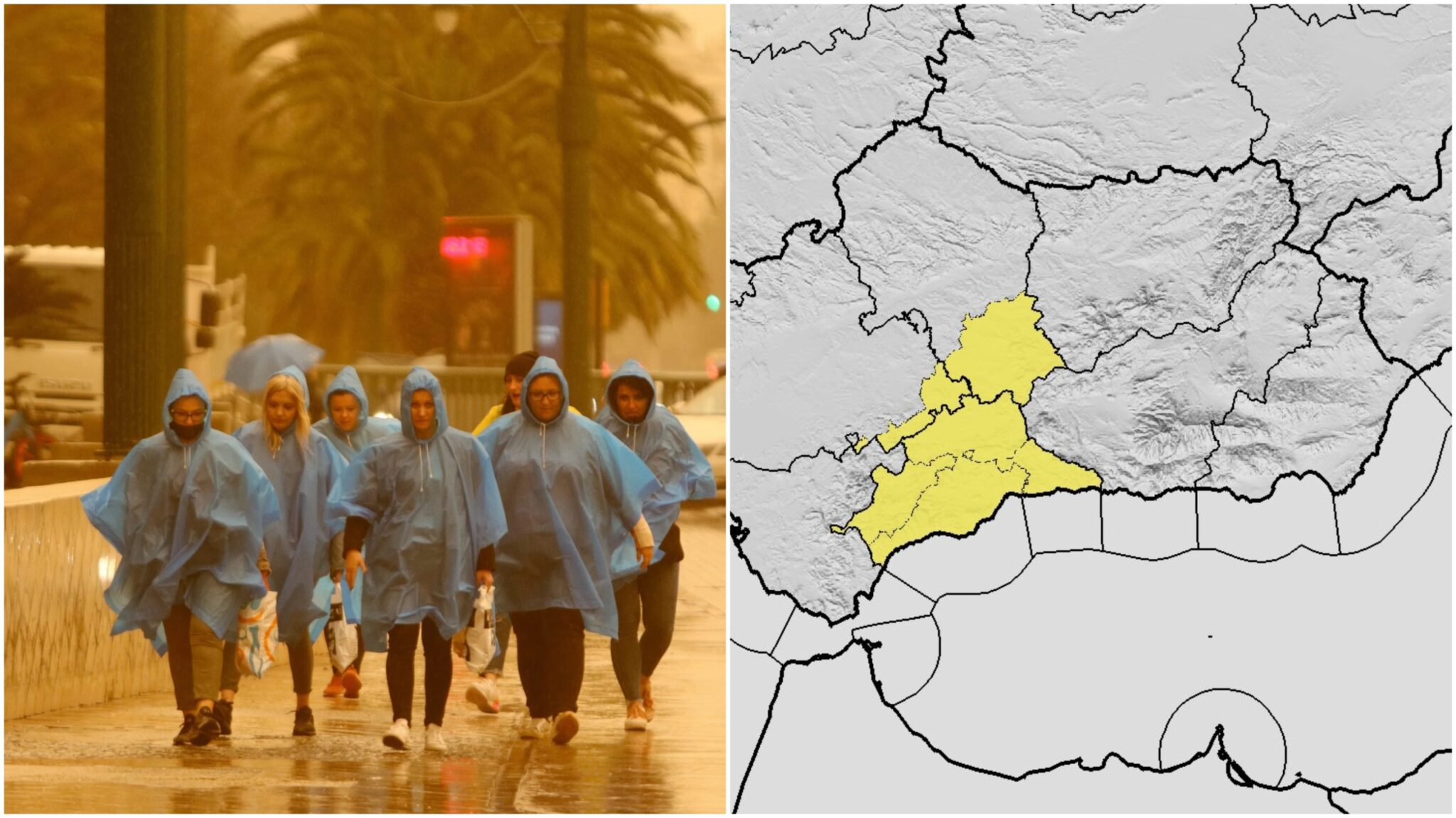 Malaga weather alert upgraded to yellow for severe storms and 'blood rain'