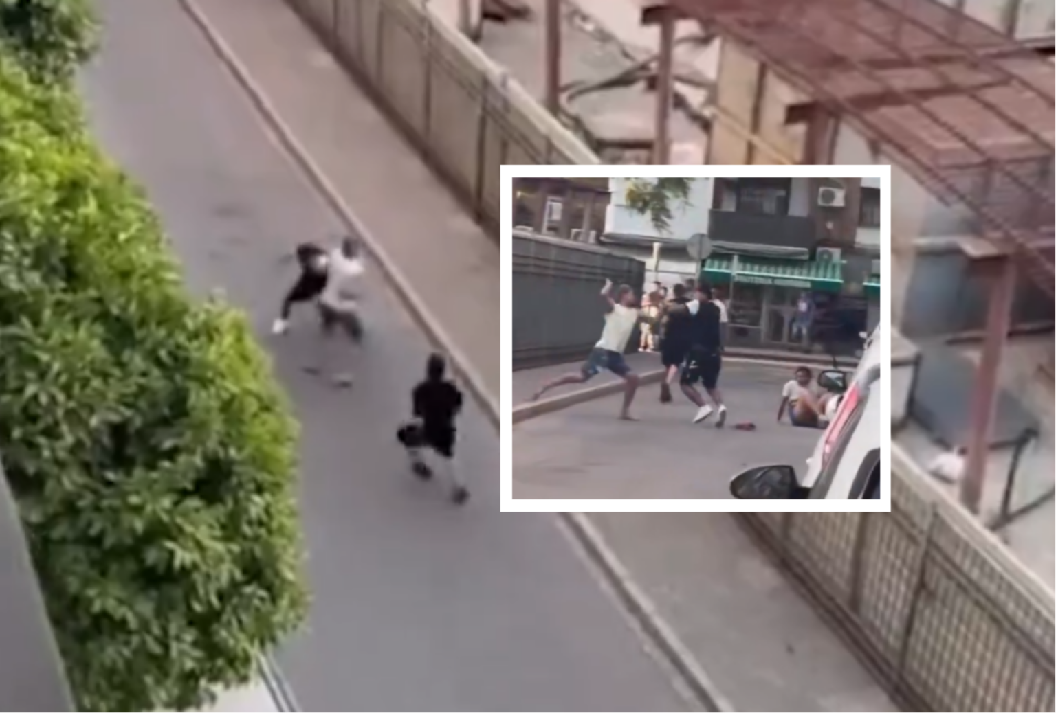 War zone in Sevilla as knife fight breaks out in broad daylight