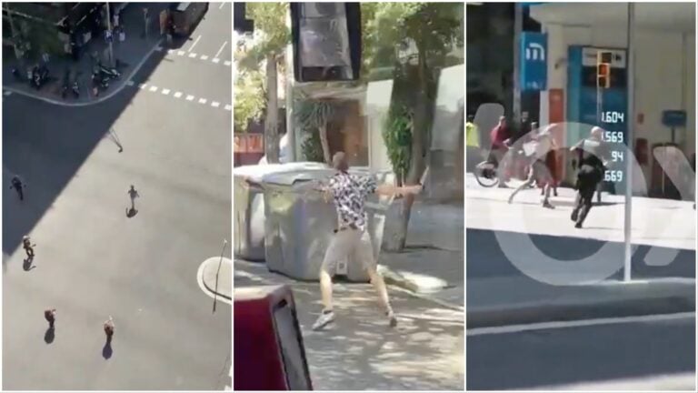 Knife-wielding man chases pedestrians through Barcelona streets